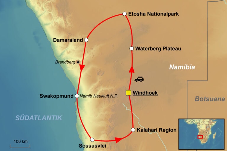 Namibia Rundreise - Abenteuer & Komfort - vom Spezialisten Jet Reisen